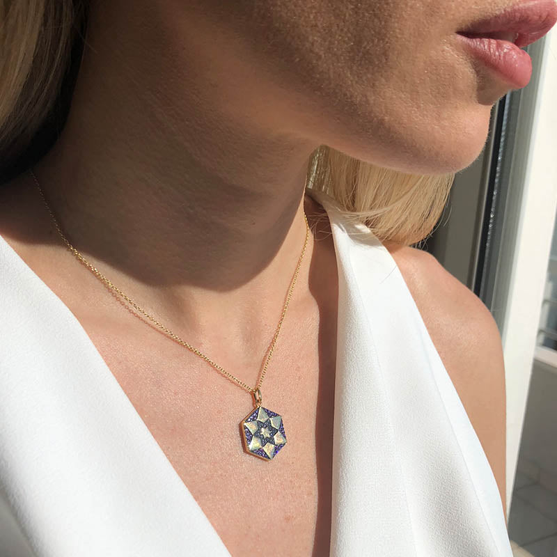 Chiron Star Colors Sterling Silver Pendant plated in 18K Gold – HONOR ...